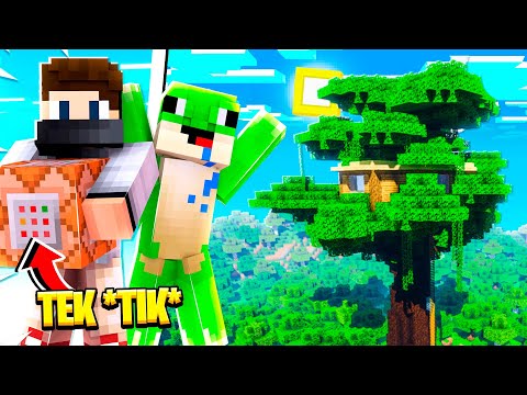 TEK TIKLA AĞAÇ EV YAPMAK  - Minecraft AslanCraft Bölüm 8