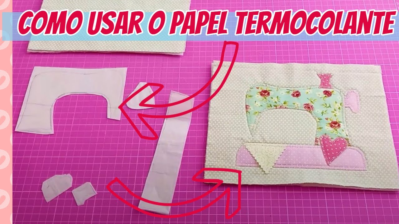 Como usar o papel termocolante para fazer patch-apliquê! - YouTube