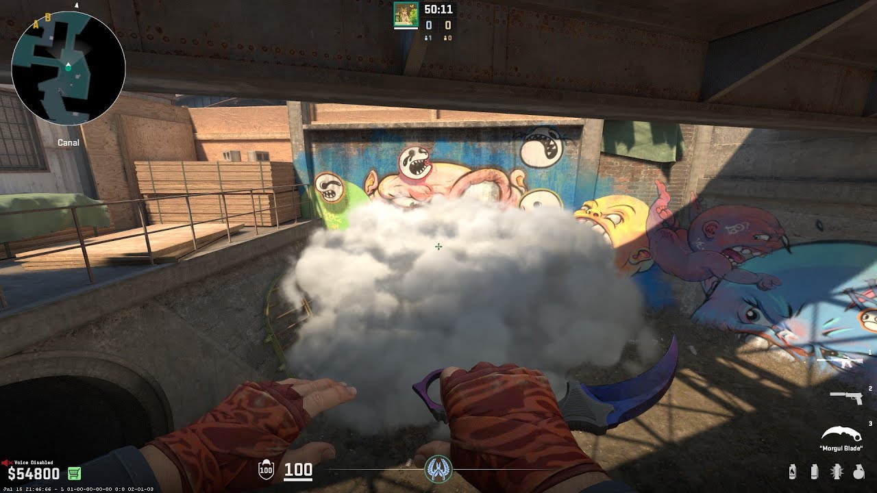 Overpass #3 : Overpass Monster Smokes (From ct spawn and B site) - YouTube