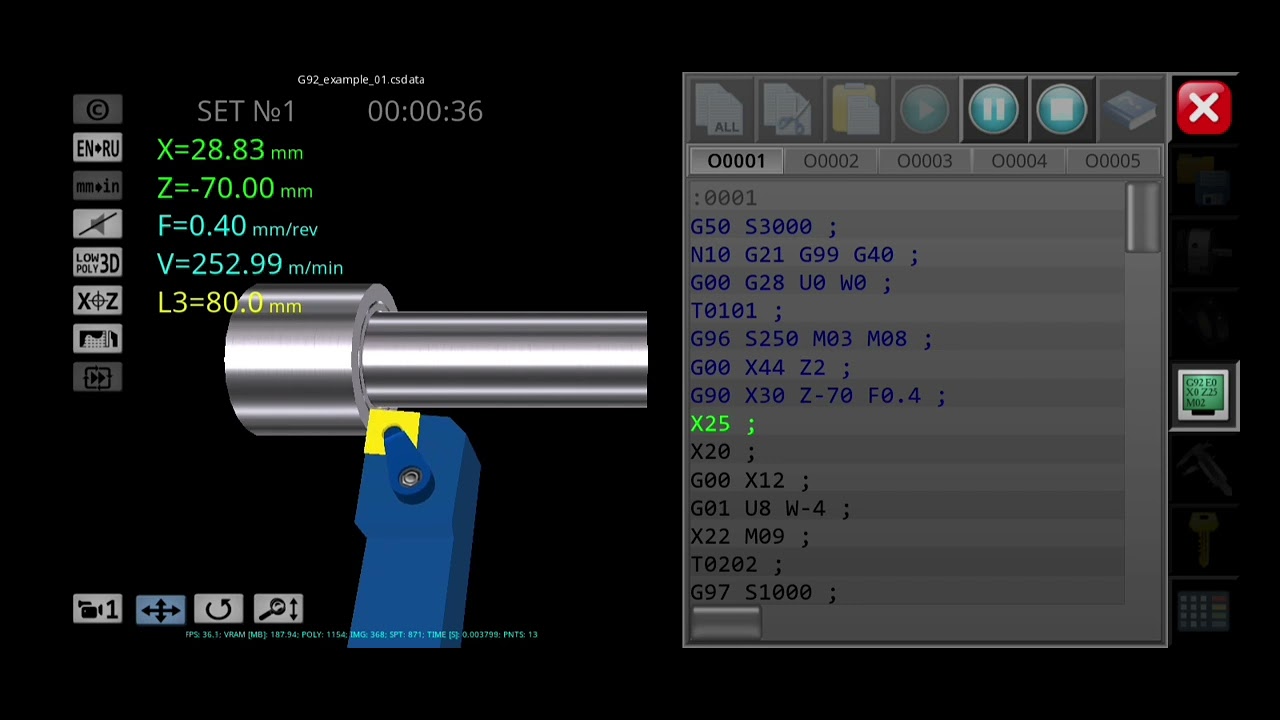 cnc torna diş çekme g92//cnc torna g92 çevrimi//cnc g92 code - YouTube