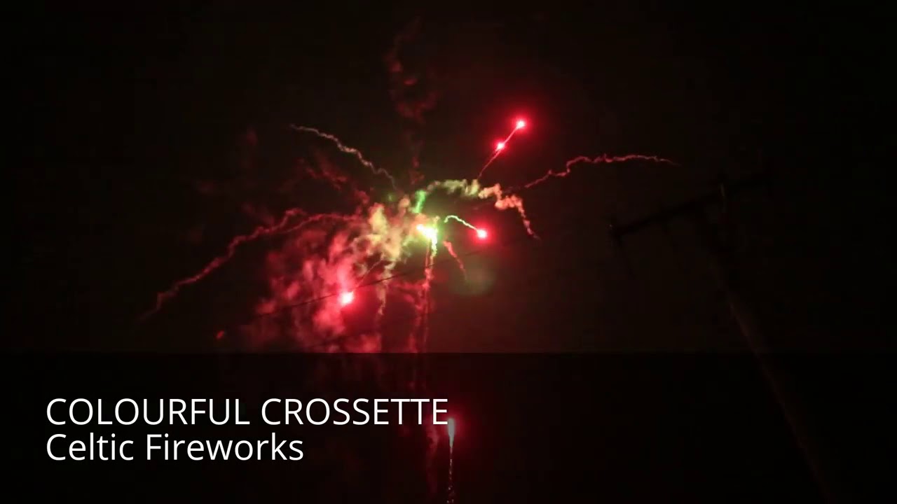 Celtic Fireworks Colourful Crossette - 25 Shot Barrage @ Astounded ...