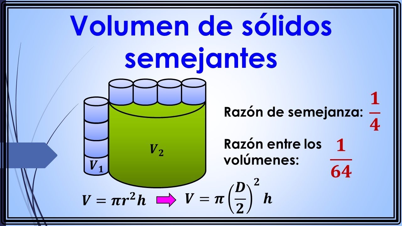 Volumen de sólidos semejantes - YouTube