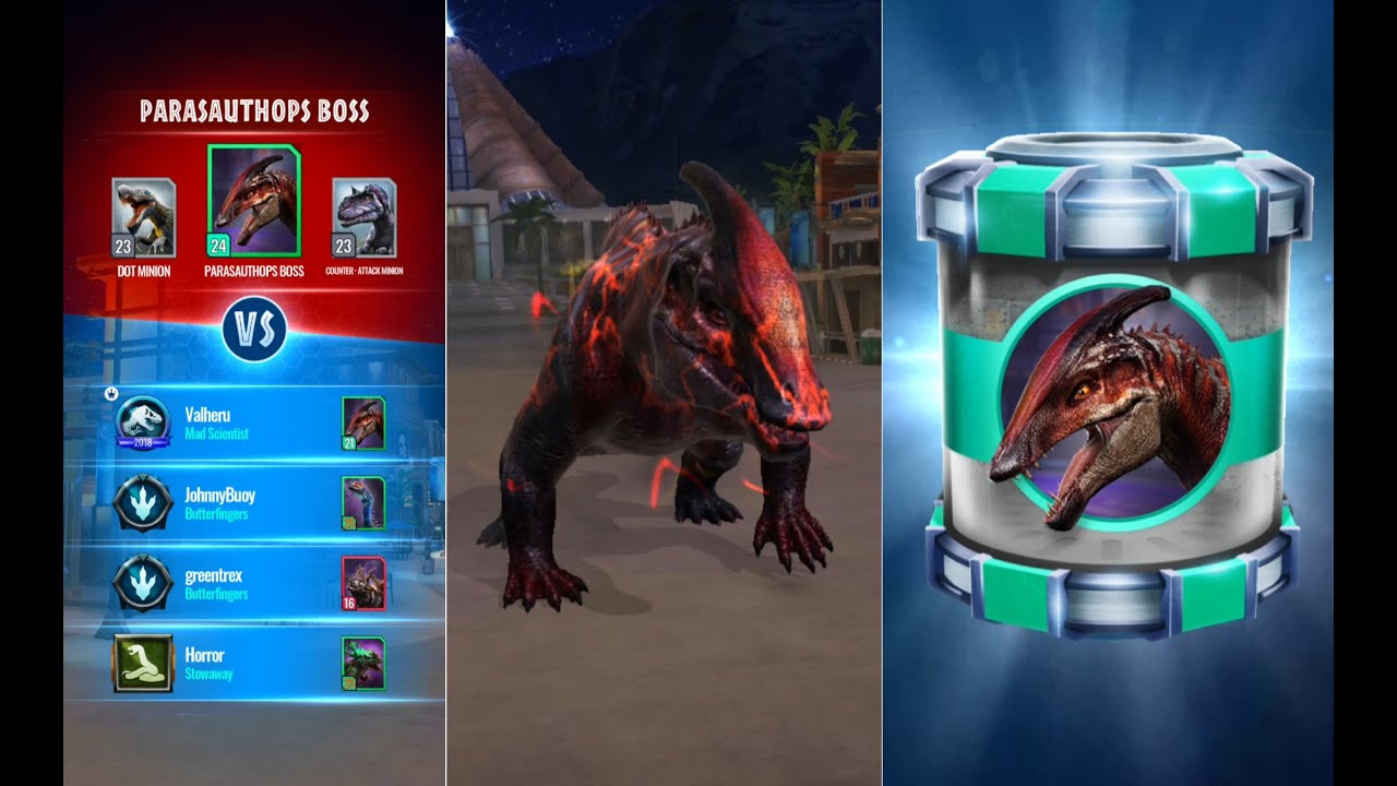 Parasauthops Raid - Jurassic World Alive - YouTube