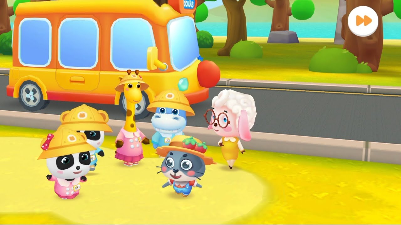baby panda's 🐼School bus game | kids games video | Best of game's kids ...