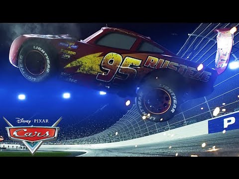 Lightning McQueen's Big Crash | Pixar Cars | @disneyjr