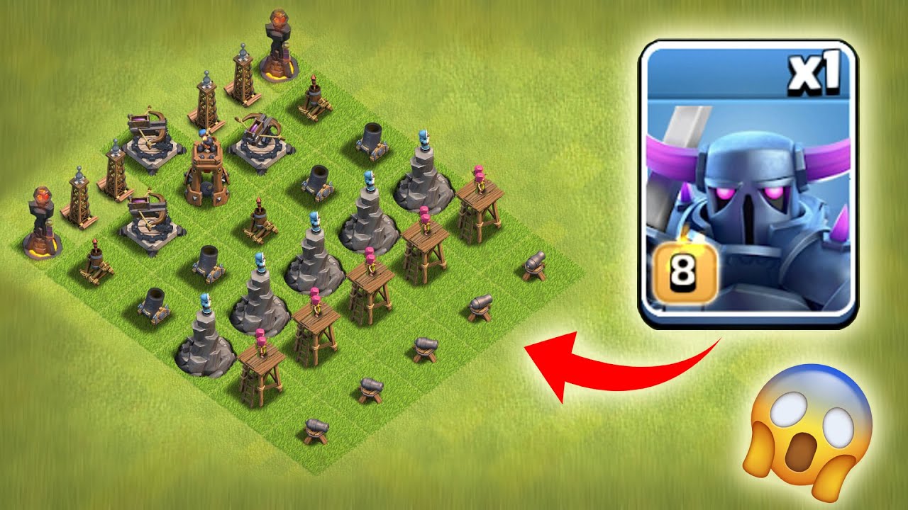 All Level-1 Defence vs Max Pekka | Clash of Clans | *Overpowered Pekka ...