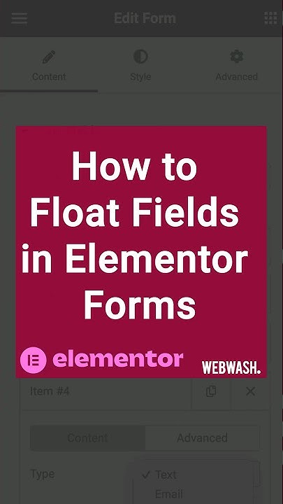 How to Float Fields in @Elementor Forms - YouTube