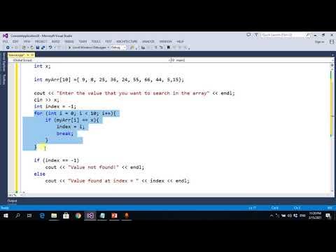 16 Array Linear Search C++ Urdu Hindi - YouTube