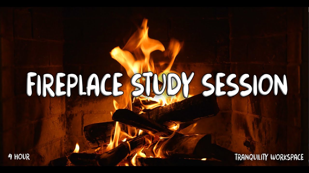 Fireplace Study Session [4 Hour] ambient fire - YouTube