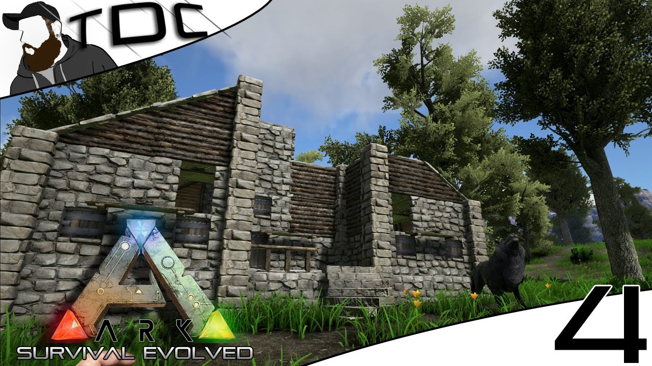 ARK: SURVIVAL EVOLVED | CABIN IN THE WOODS | Ep 4 (ARK THE VOLCANO ...