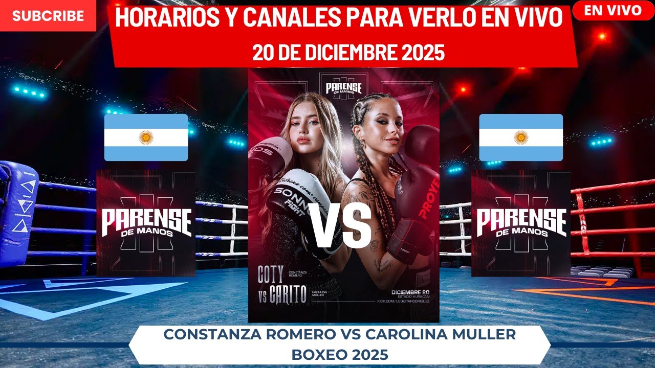 🚨BOXEO🚨Constanza "COTY" Romero vs Carito Muller🥊Dónde Ver La Pelea EN ...