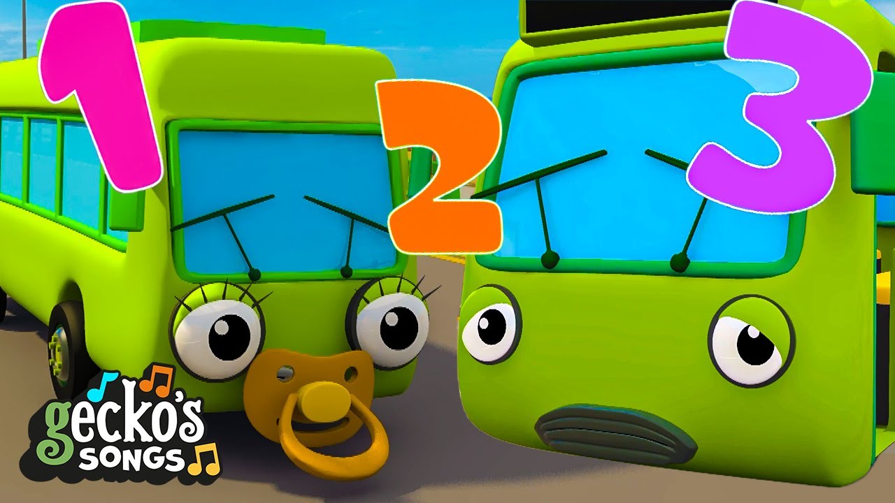 5 Green Buses｜Gecko's Garage Songs｜Kids Songs｜Trucks for Kids - YouTube