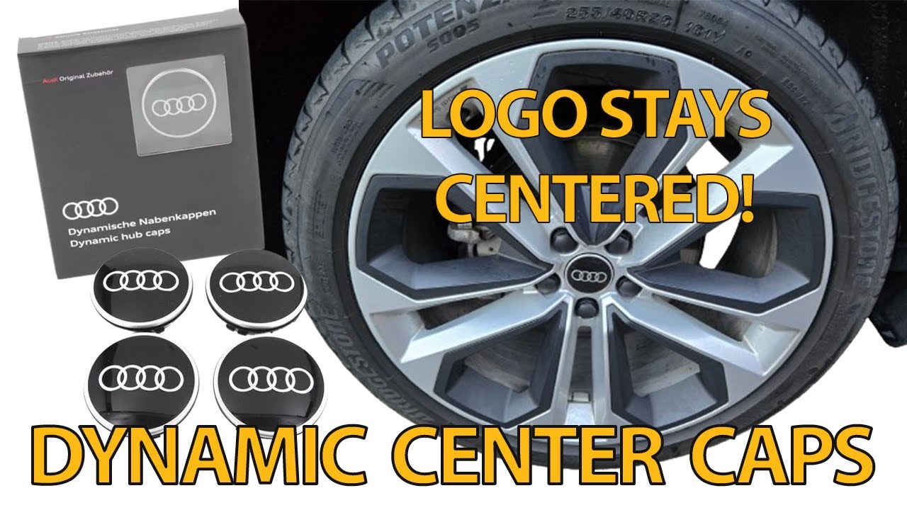 Audi Dynamic Center Caps - Logos stay Centered - YouTube