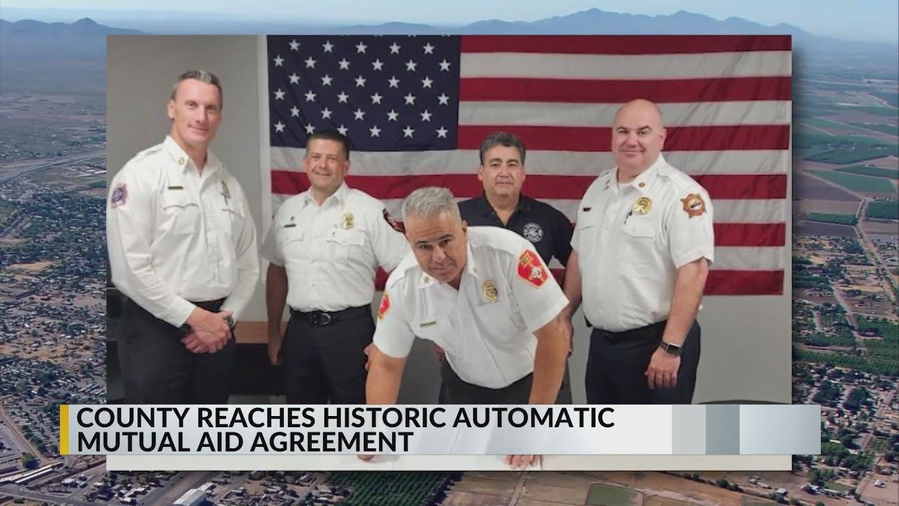 Fire chiefs sign mutual aid pact to speed up response times in Doña Ana County - YouTube
