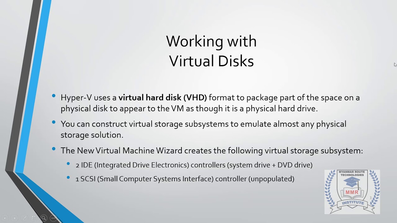 410 Lesson 03 10 Creating Virtual Hard disk by using Hyper V Manager ...