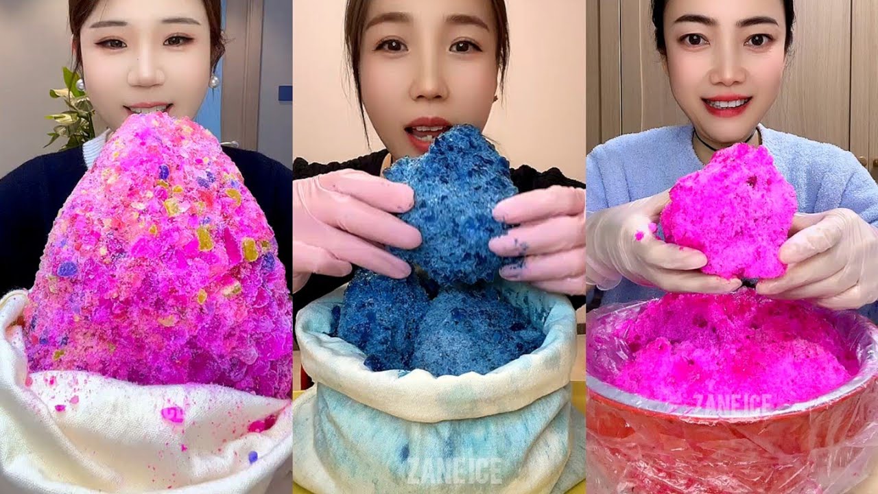 ASMR LATEST(TODAY) COLORFUL ICE EATING IN ALL FORMS - YouTube