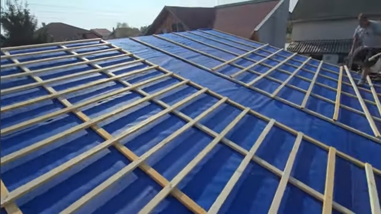 Izrada novog krova na jednu stranu - YouTube