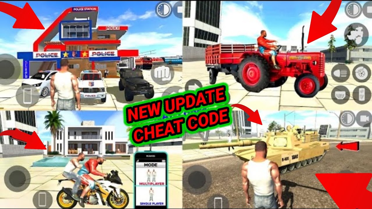 ARMY TANK, TRACTOR, MULTI-PLAYER CHEAT CODE IN INDIAN BIKES DRIVING// ALL NEW CHEAT CODES. - YouTube
