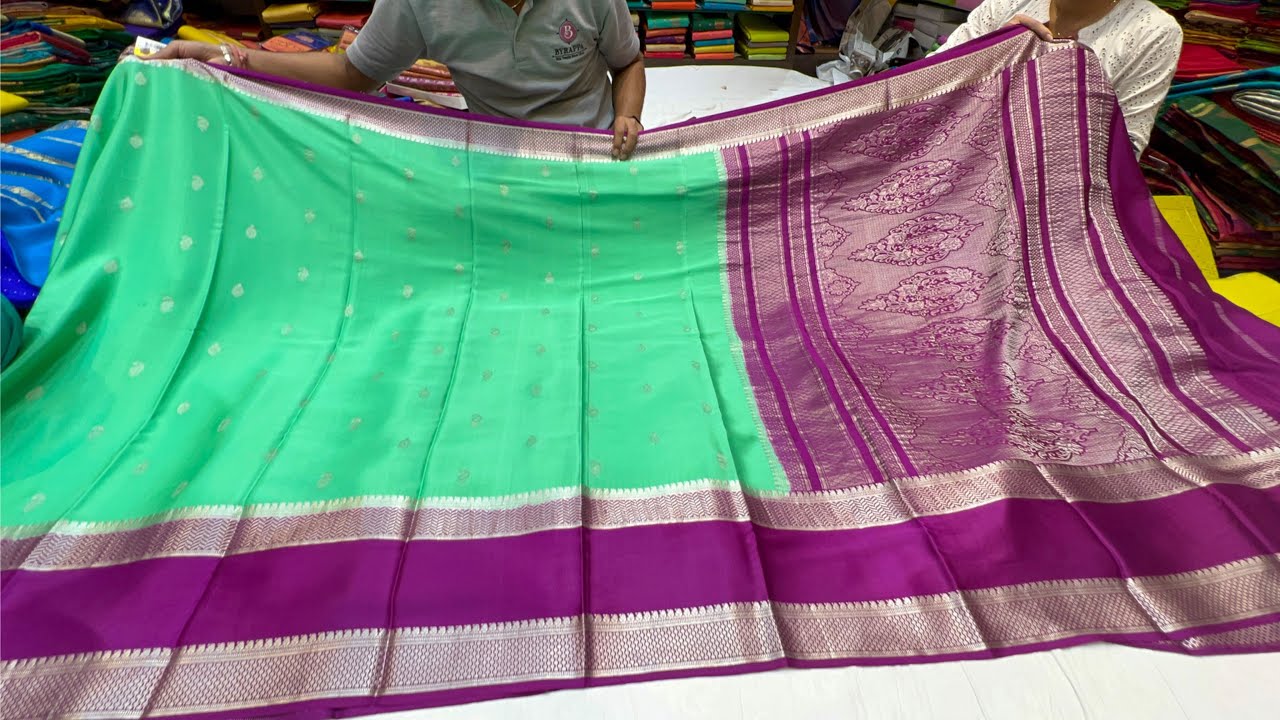 Chickpet Bangalore pure Mysore silk sarees||Byrappa Silks||Single saree ...