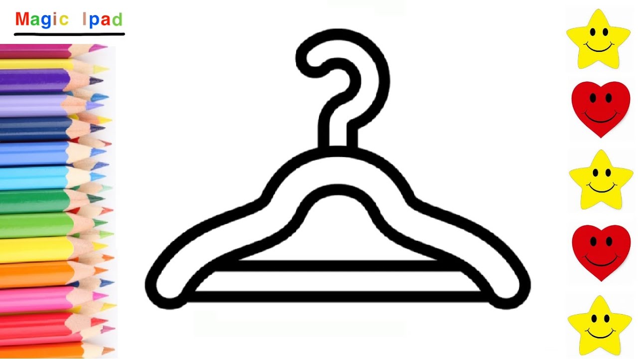Como dibujar una PERCHA | dibujos para niños 💓⭐ How to draw a HANGER ...