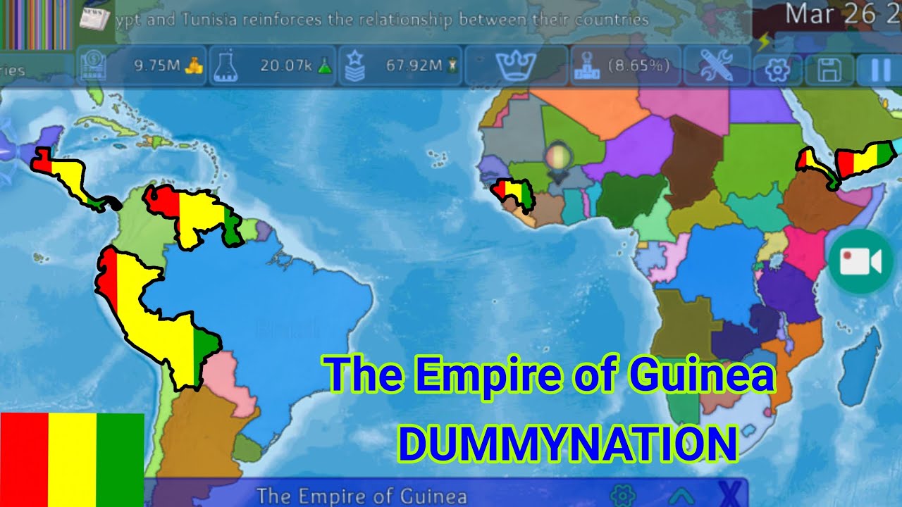 Guinea forms an empire in Dummynation. - YouTube