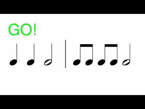 Rhythm Reading Exercises (eighth, quarter, half, whole-notes) - YouTube
