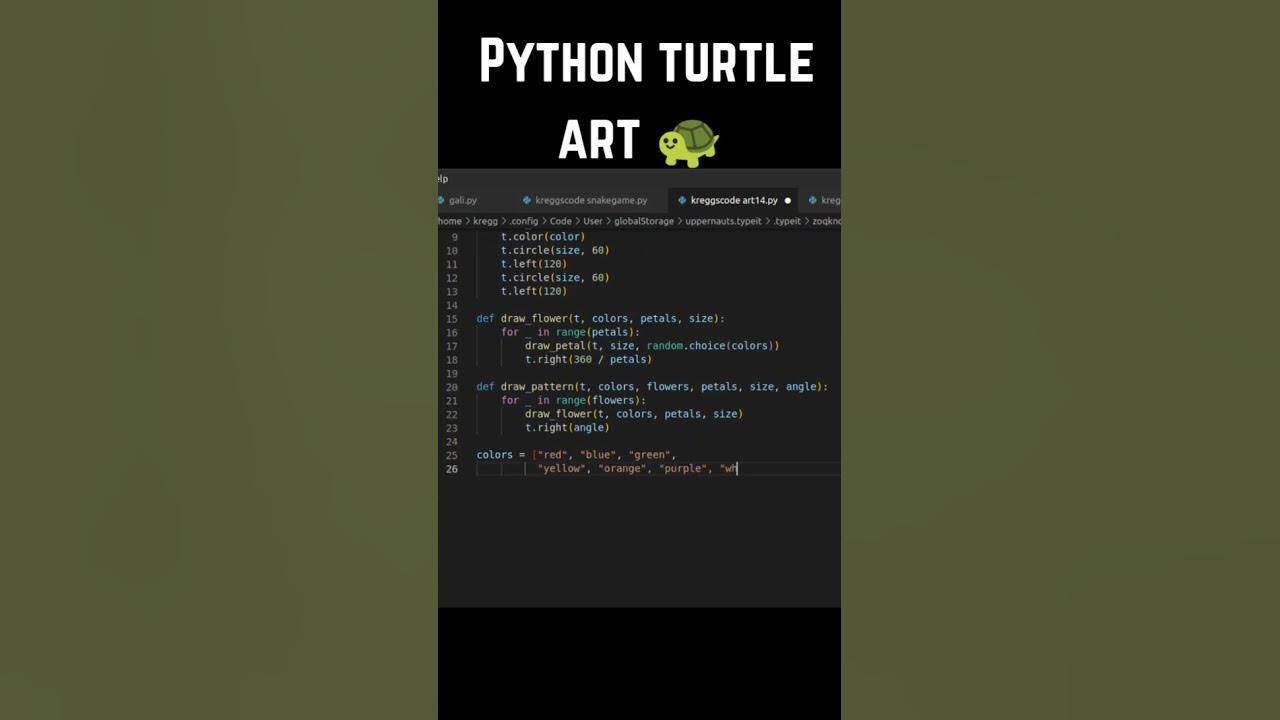 Python Turtle Drawing Art Python Youtube
