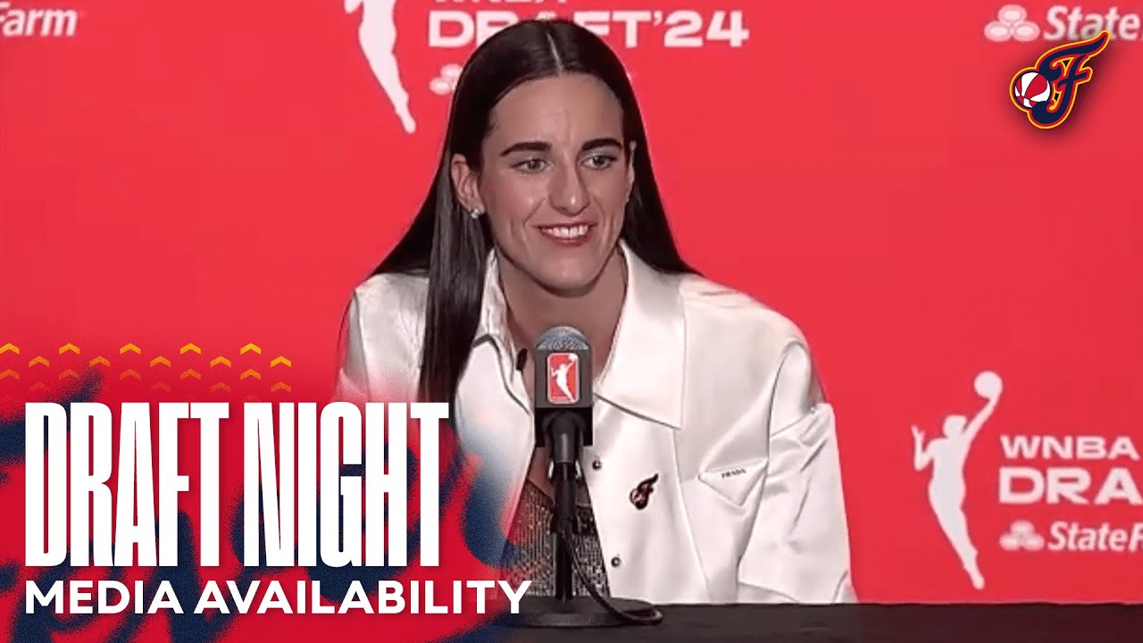 Caitlin Clark WNBA Draft Media Availability | Indiana Fever - YouTube