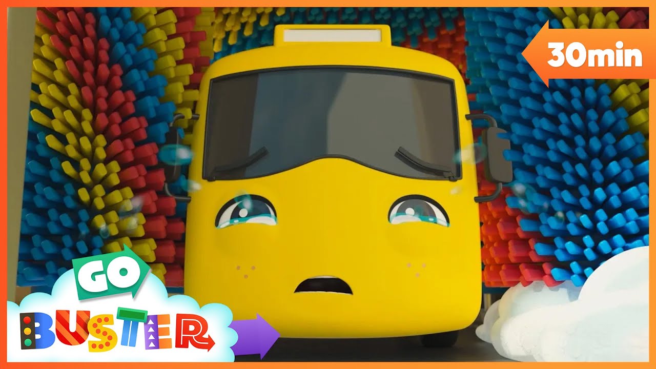 Buster And The Carwash | Go Buster | Funny Cartoons & Songs for Kids ...