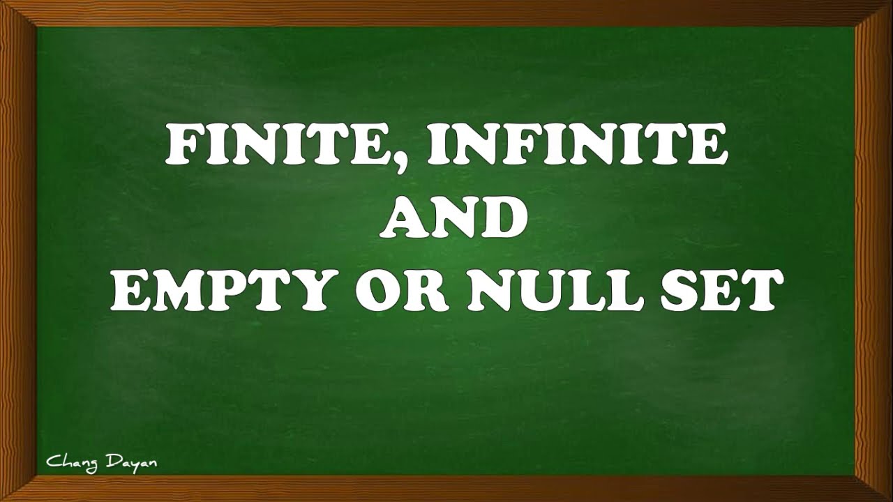 Finite Infinite And Empty Set Or Null Setcardinality Of Setintroduction To Setstagalog