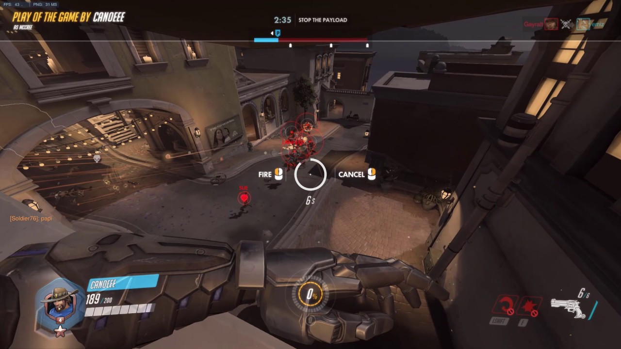 McCree 6 Man ult (Overwatch Clip) - YouTube