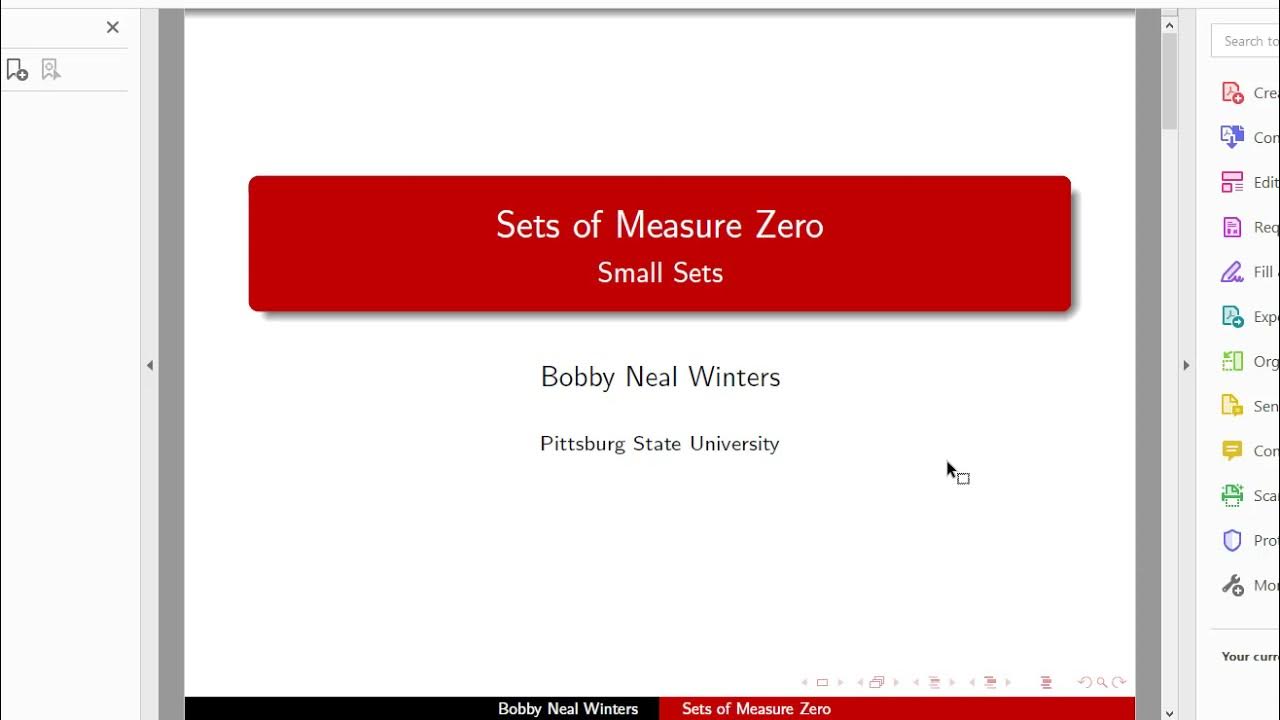 Analysis Lecture 13: Sets of Measure Zero - YouTube