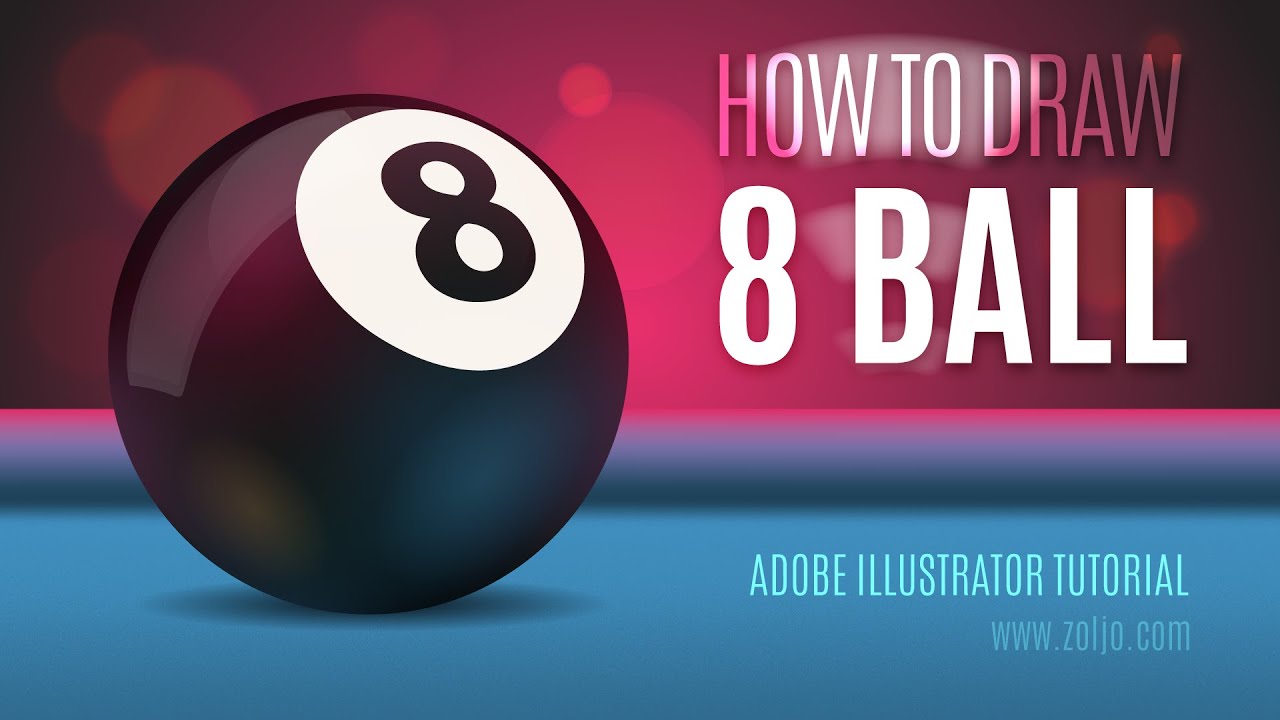 How To Draw 8 Ball in Adobe Illustrator - Intermediate Level Tutorial ...