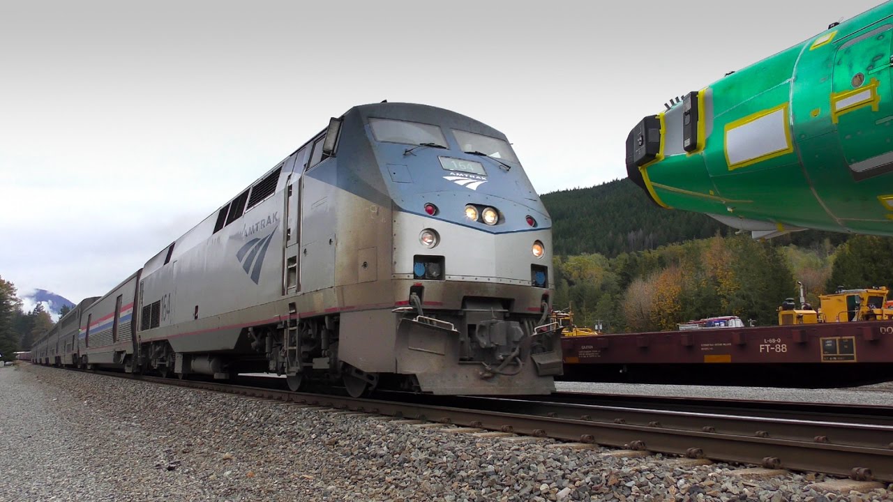 Amtrak Empire Builder at Skykomish, WA and ATCS Monitor 4K - YouTube