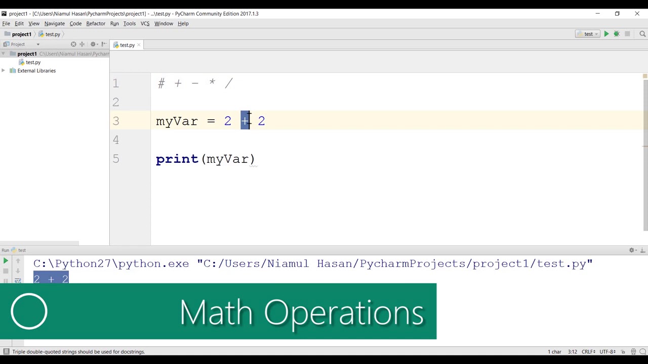 3 Python Bangla Tutorial Variables And Math Operations Youtube 5195