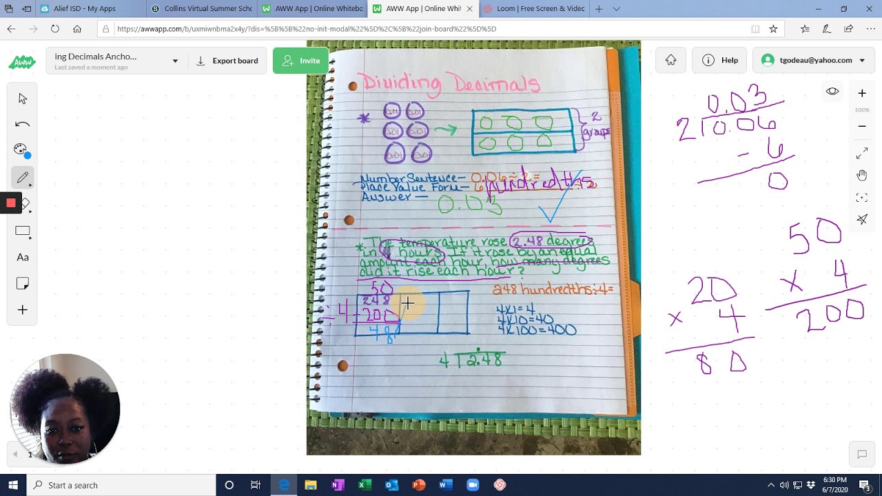 Dividing Decimals Using Pictorial Models - YouTube