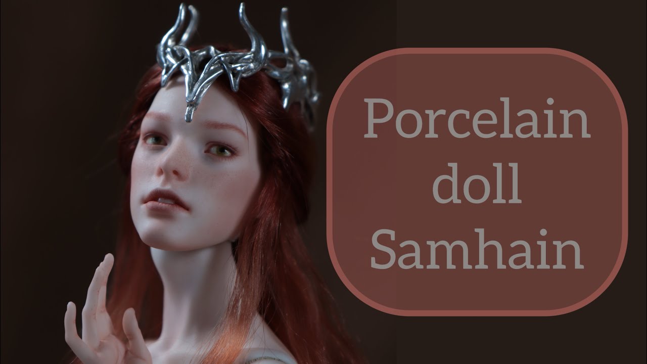 Porcelain bjd (doll) Samhain - YouTube