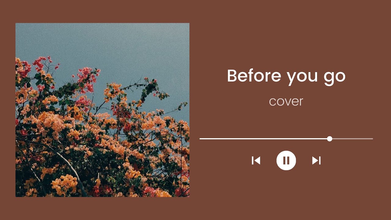 Before you go Lewis Capaldi - cover - YouTube