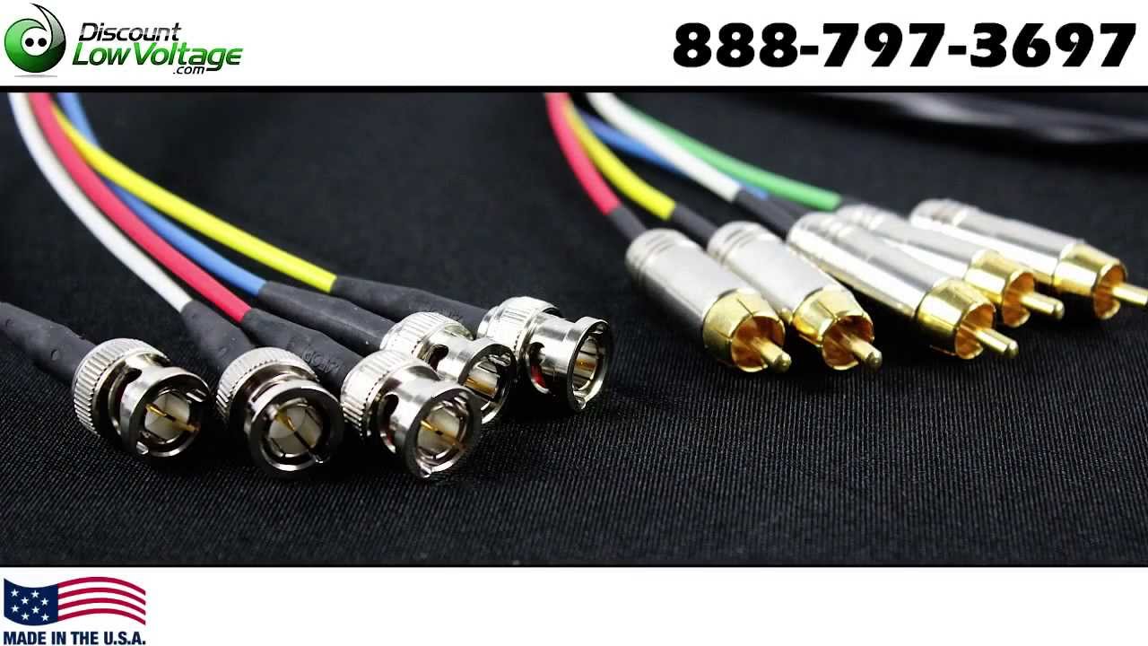RGBHV Cable | BNC to RCA | 5 Connectors, Pre-made Cable - YouTube