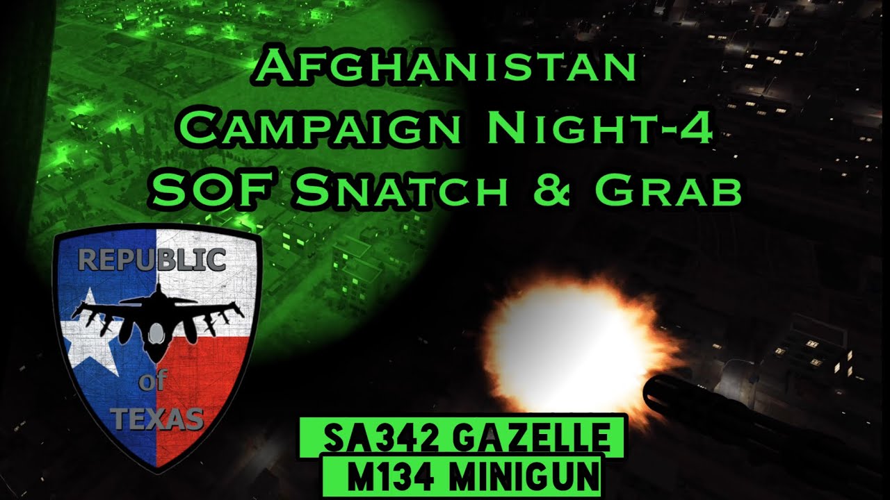 DCS World | SA342 Gazelle M134 MiniGun | Afghanistan - YouTube