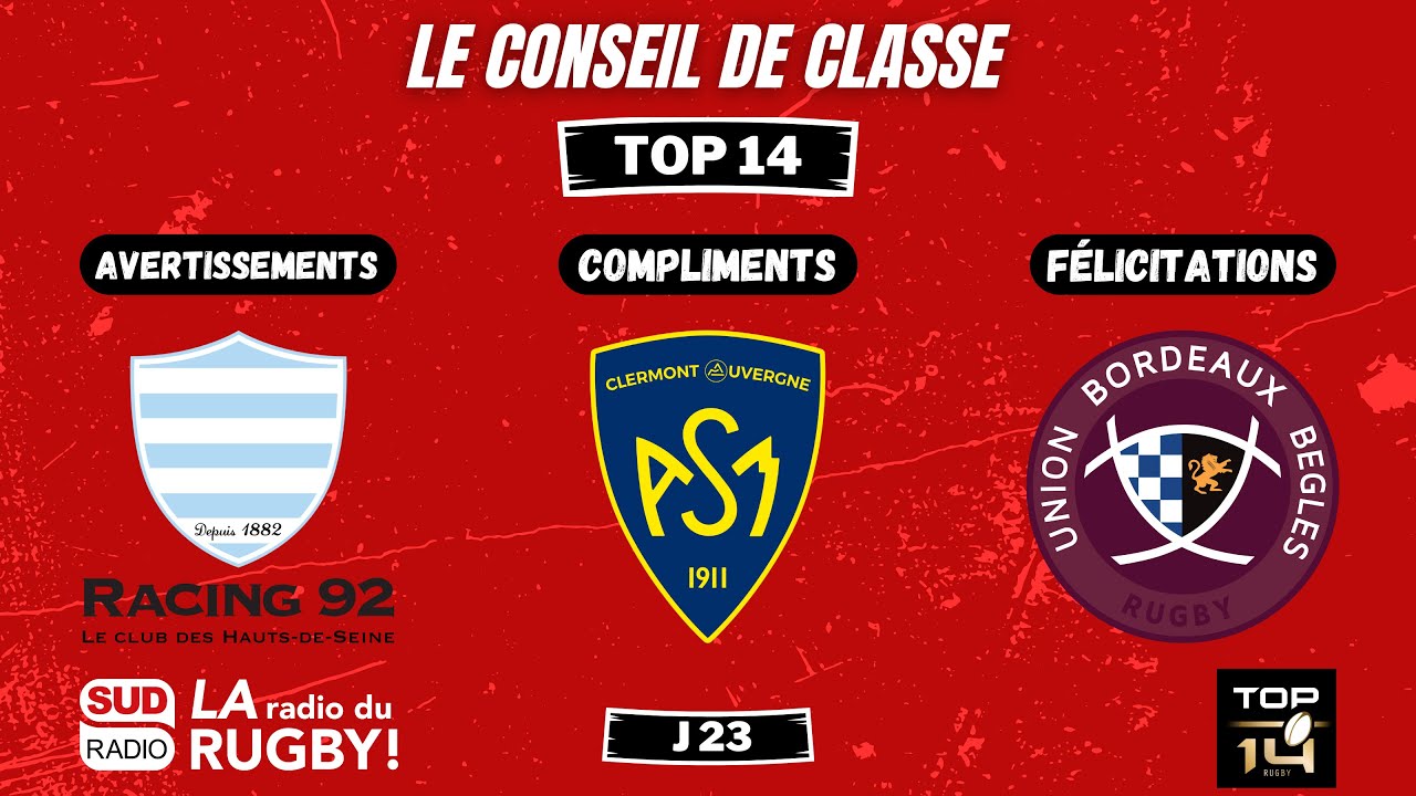 Le Conseil De Classe De La 23e Journée Du Top 14 Youtube