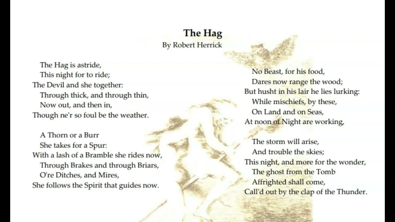 The Hag: Witch Poem by Robert Herrick - YouTube