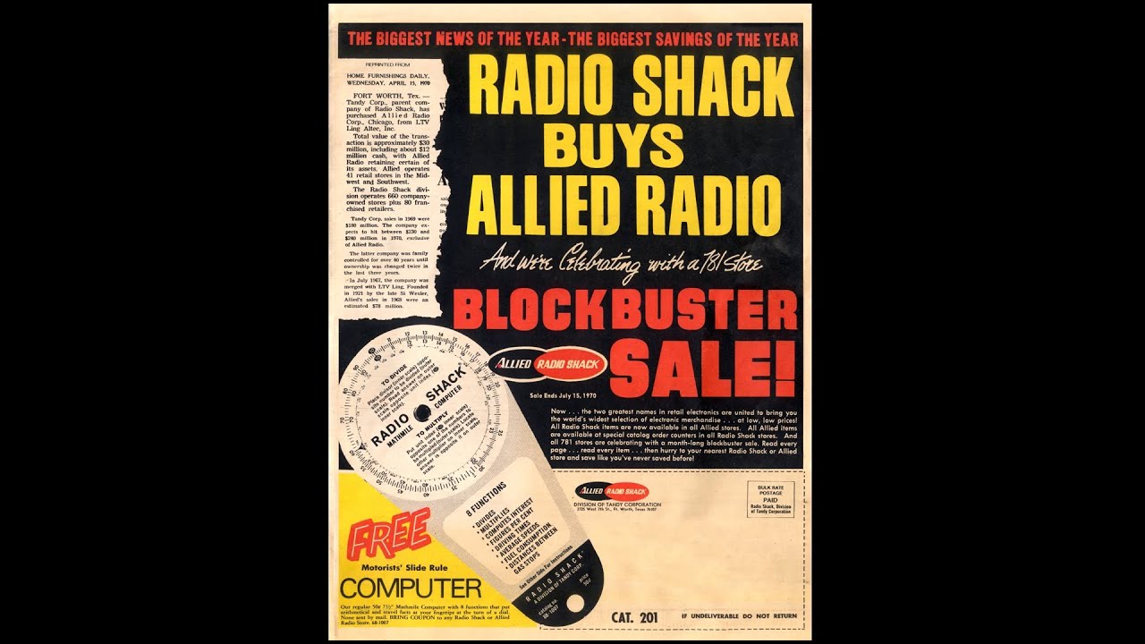 1970 Allied Radio Shack - Radio Shack Buys Allied Radio Catalog #201 ...