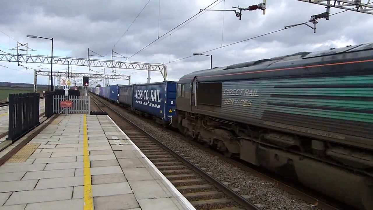 Freight Trains at Cheddington 21 February 2014 - YouTube