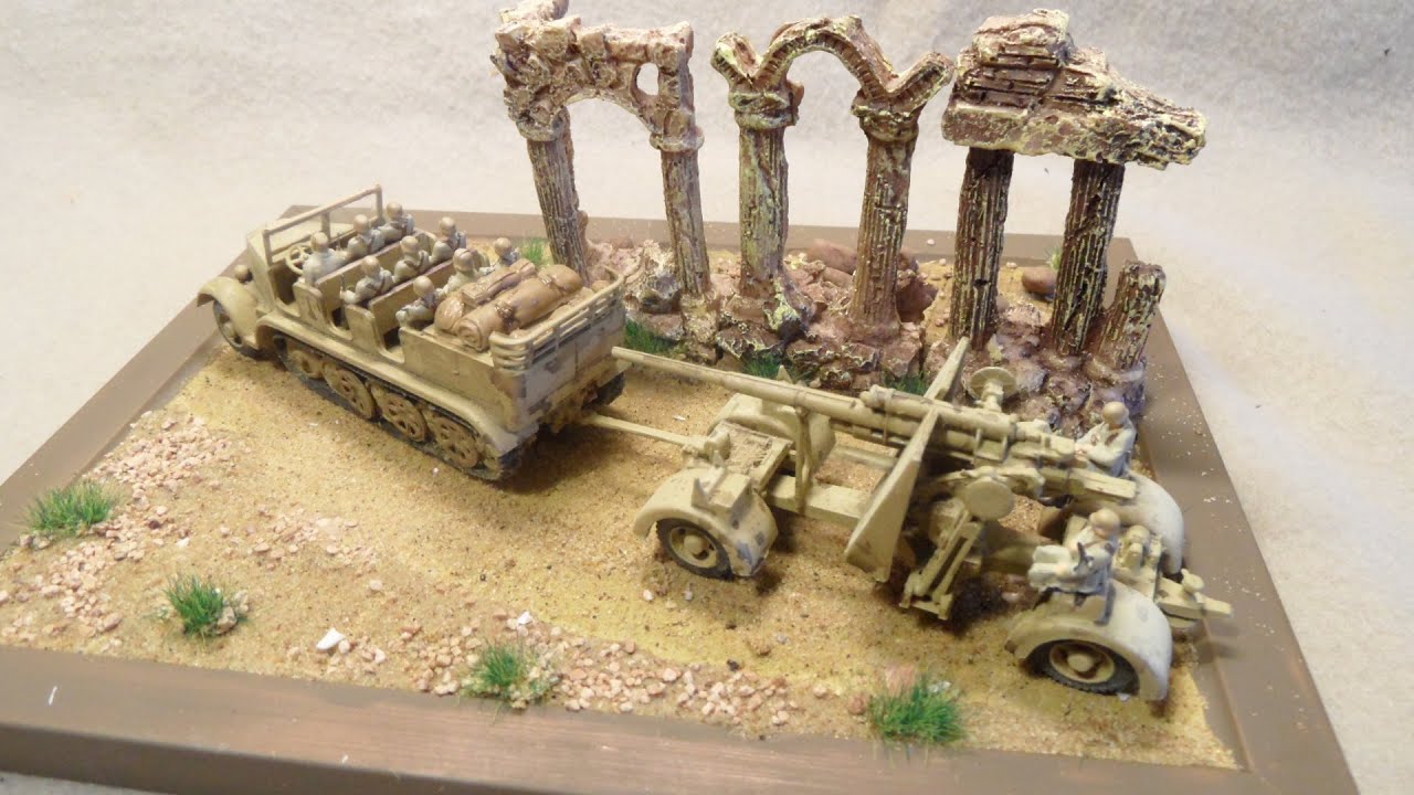 AIRFIX 1/76 '88mm Gun & Sd.Kfz 7 Tractor' - A Build In Pictures - YouTube