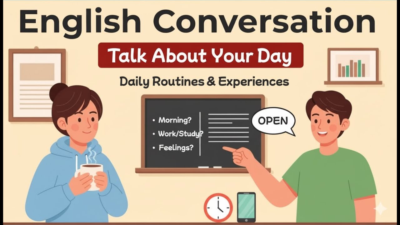 Talk About Your Day in English | Daily Routine Conversation Practice ...