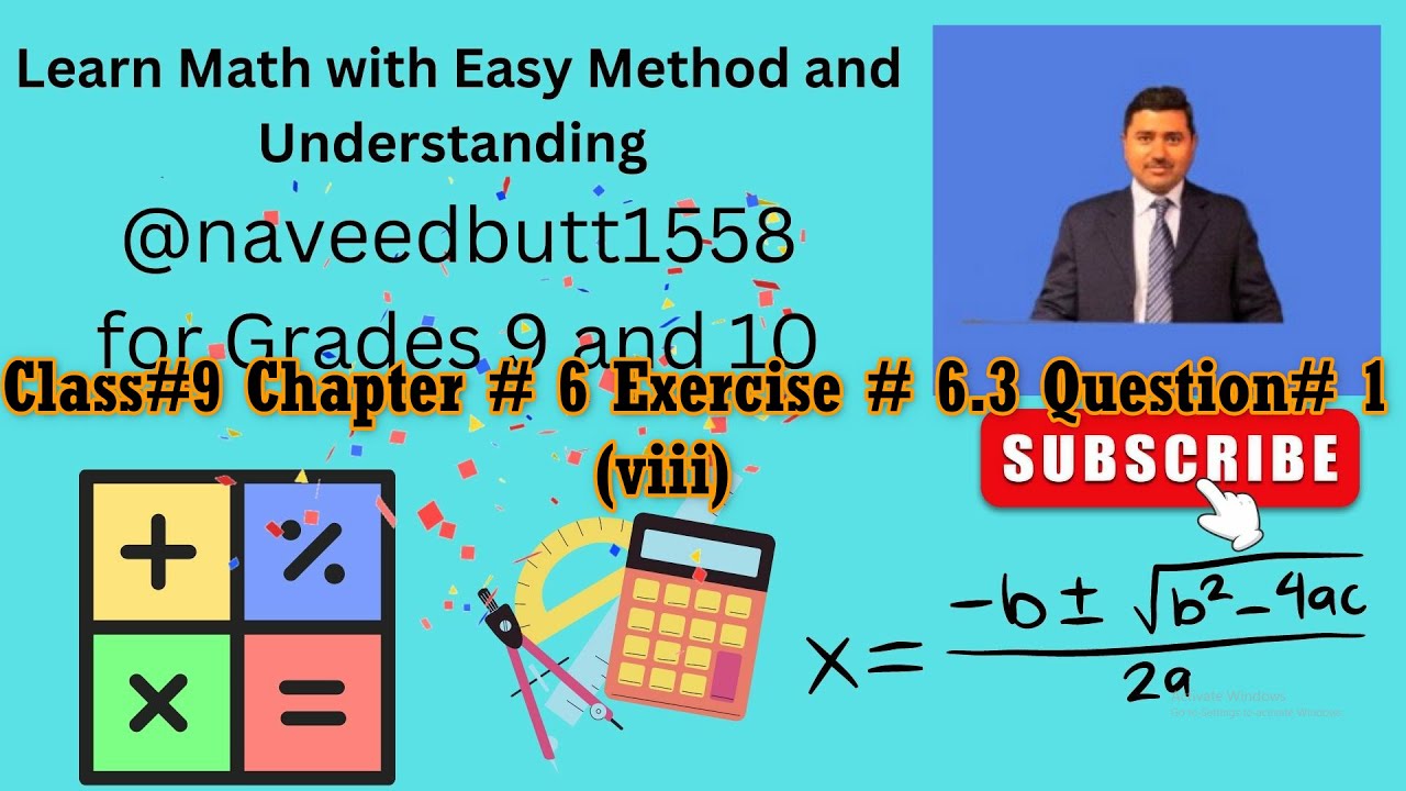 Math 9th Class Chapter 6Exercise 6 3 Question 1 viii Use math-9th-class-chapter-6exercise-6-3-question-1-viii-use