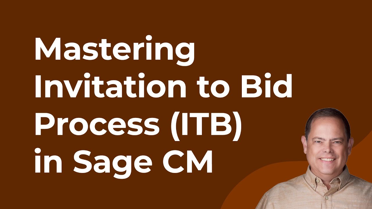 Mastering Invitation to Bid Process (ITB) in Sage Construction ...