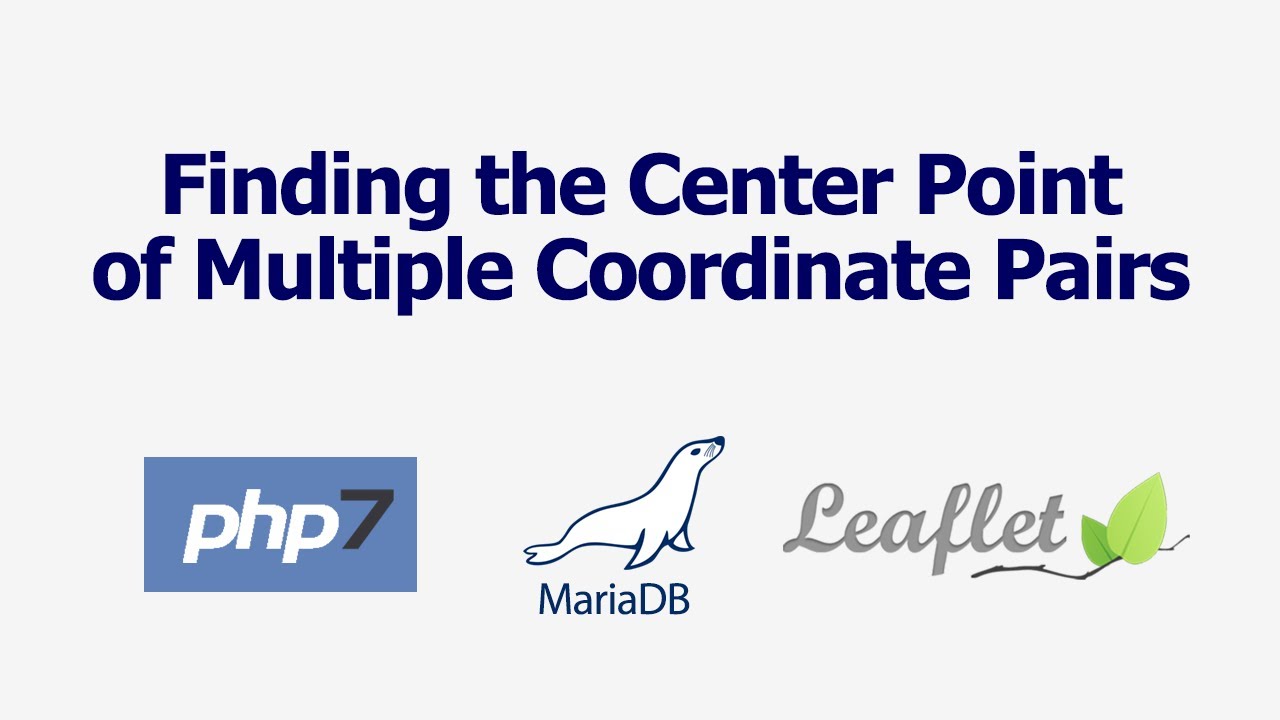 Finding the Center Point of Multiple Coordinate Pairs in Leaflet - YouTube
