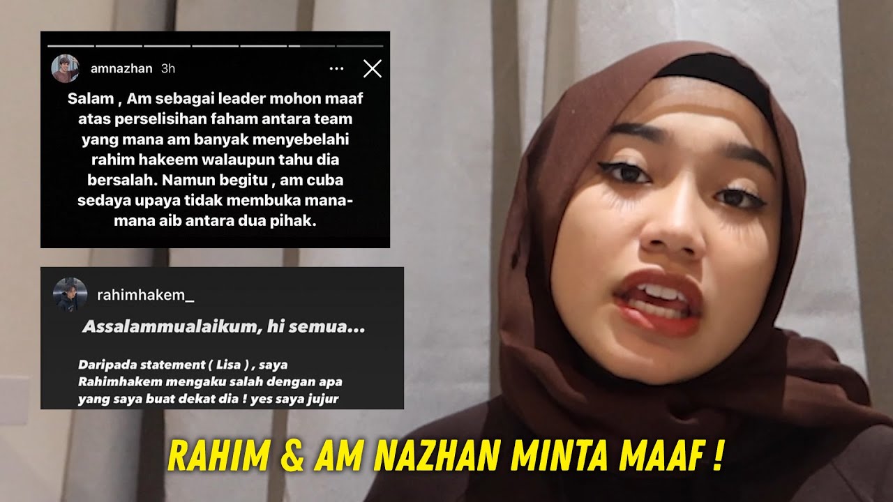 Team Am Nazhan Minta Maaf ! Alhamdulillah 😭 - YouTube
